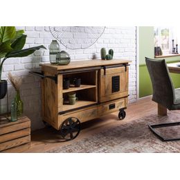 Serviertisch Mango 120x45x85 natur lackiert RAILWAY #197
