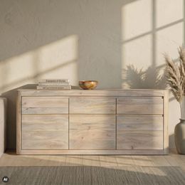 Sideboard Mango 185x40x80 wei&szlig; lackiert TORONTO #301