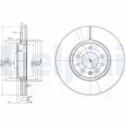 DELPHI Bremsscheibe bg3772c 302mm 28mm f&uuml;r Opel Vaughall