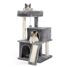 Pawz Road Kratzbaum 3 Etagen K&auml;tzchen grau
