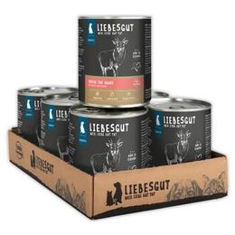 LIEBESGUT Hundefutter Hirsch mit Obst und Hirse 6x800 g