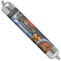 Pussy Deluxe Lachs mit Rind Alleinfutter Wurst Katze 12x100g