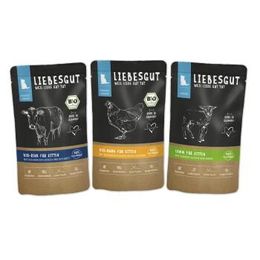 LIEBESGUT Katzenfutter Friss-dich-satt Paket Junior 36 x 100 g