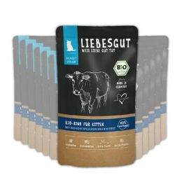LIEBESGUT Katzenfutter Bio-Rind mit Bio-Kokosflocken und Bio-Obst