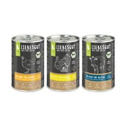 LIEBESGUT Hundefutter Friss-dich-satt Paket Junior 18 x 400 g