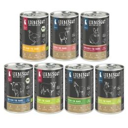 LIEBESGUT Hundefutter Friss-dich-satt Paket Adult & Sensitiv 42 x 400 g