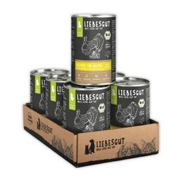 LIEBESGUT Hundefutter Bio-Pute mit Bio-Mangold und Bio-Kartoffel 6x400 g