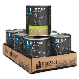 LIEBESGUT Hundefutter Ziege mit S&uuml;&szlig;kartoffel und Zucchini 6x800 g