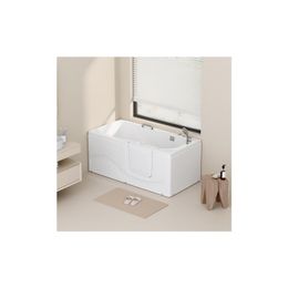 Home Deluxe Seniorenbadewanne liegend mit Whirlpoolfunktion VITAL M - 153 x 76 cm Rechts