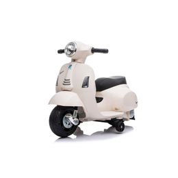 Chipolino Kindermotorrad Mini Vespa, Elektrofahrzeug, St&uuml;tzr&auml;der, 30 W, 2,5 km/h wei&szlig;