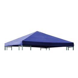DEGAMO Ersatzdach f&uuml;r Metall- und Alupavillon 3x3 Meter dunkelblau, wasserdicht PVC-beschichtet