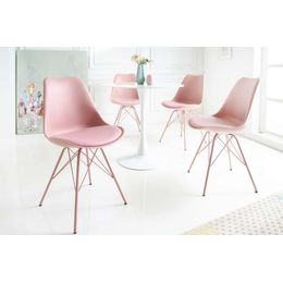 Riess Ambiente Retro Stuhl SCANDINAVIA MEISTERST&Uuml;CK rosa Riess-Ambiente Esszimmerstuhl K&uuml;chenstuhl