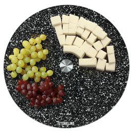 Stoneline Servierplatte Drehbar 32 cm aus Glas Bruchsicher Rund