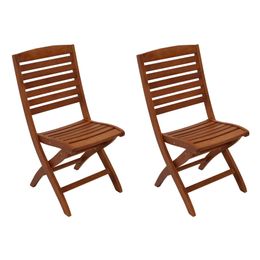 DEGAMO Klappstuhl CAPO, Eukalyptus ge&ouml;lt, 2 St&uuml;ck,