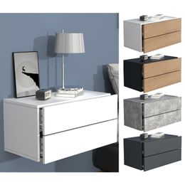 Vcm Nachtschrank Wandschublade Wandboard Nachttisch Ma&szlig;e ca H. 30 x B. 60 x T. 32 cm - Usal L 60 cm