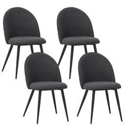 ALBATROS Esszimmerst&uuml;hle mit Stoff-Bezug Capo Anthrazit - Stoff Stilvolles Vintage Design, Stoff-Bezug, SGS gepr&uuml;fter Polsterstuhl - Moderner K&uuml;chenstuhl, Stuhl Esszimmer oder Esstisch Stuhl