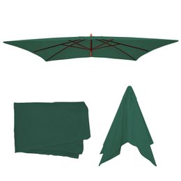 MCW Ersatz-Bezug f&uuml;r Sonnenschirm Lissabon 3x4m, Sonnenschirmbezug Ersatzbezug, Polyester ~ gr&uuml;n