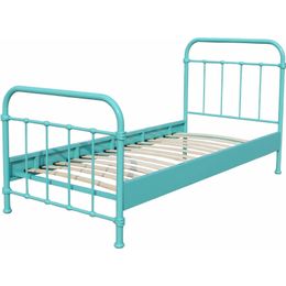 Vipack Metallbett New York 90x200 cm, t&uuml;rkis