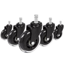 hjh OFFICE Stuhlrollen 5x ROLO SKATE ST 11mm/75mm 100 % Polyurethan