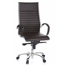 hjh OFFICE Profi Chefsessel PARMA 20 Leder mit Armlehnen