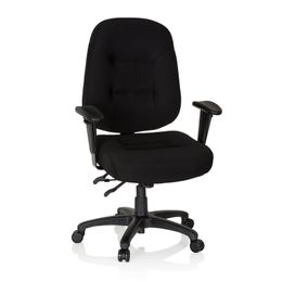 hjh OFFICE Profi B&uuml;rostuhl ZENIT XXL Stoff mit Armlehnen (h&ouml;henverstellbar)