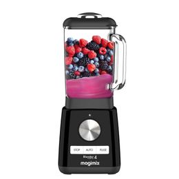 Magimix Power Blender 4 black Standmixer (1.300 Watt, 1,8 Liter Glasbeh&auml;lter, Dosierkappe, R&uuml;hrspachtel, Edelstahlklinge, bis 22.000 U/min., Programme: Eis (Ice), Smoothie, Suppen (Soups) und Desserts/Eis und Reinigungsprogramm, Schwarz)