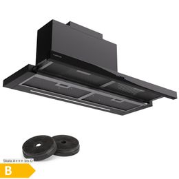 Klarstein Mariana Neo 90 Flachschirmhaube 90cm 640 m&sup3;/h Abluft LED Schwarz