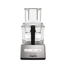 Magimix Cuisine System 4200 XL K&uuml;chenmaschine (950 Watt, 1 Geschwindigkeitsstufe plus Impulsfunktion, 3 Kunststoffsch&uuml;sseln (1,2 l, 2,6 l, 3 l), Blender-Mix(Spritzschutz), 2 Edelstahlmesser, Teigkneter, R&uuml;hrbesen, 2 Raspel- sowie 2 Schneide-Scheibe, Zubeh&ouml;