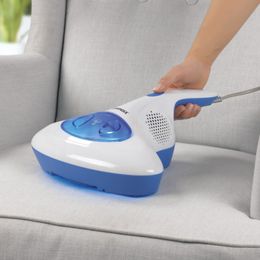 Cleanmaxx Milben-Handstaubsauger mit UV-C-Licht 300W blau/wei&szlig;