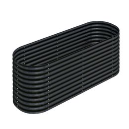 Hochbeet Stahl Oval - M - 240(L) x 80(W) x 80 (H) - Anthrazit