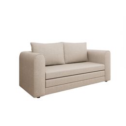 Homesy Schlafsofa, Beige, Holz, 160x78x69 cm, Wohnzimmer, Sofas & Couches, Schlafsofas