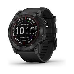 Garmin Fenix 7X 51 mm schwarz am Silikonarmband schwarz [Wi-Fi, Sapphire Solar Edition]