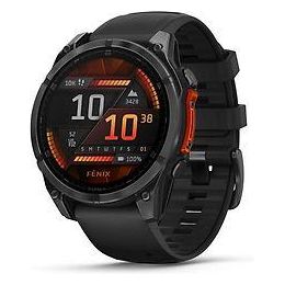 Garmin Fenix 8 51 mm schiefergrau am Silikonarmband schwarz [Wi-Fi]