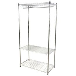 Mid.you Rollgarderobe, Chrom, Metall, Uni, 90x187x45 cm, Garderobe, Garderobenst&auml;nder