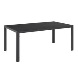 Ambia Garden Gartentisch, Schwarz, Metall, Kunststoff, rechteckig, Flachrohr, 180x74x100 cm, Gartenm&ouml;bel, Gartentische, Gartentische