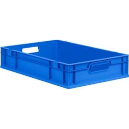 Sch&auml;fer Shop Sch&auml;fer Shop Pure Eurobox Serie Economy, Griffe offen, Kunststoff, B 600 x T 400 x H 120 mm, 23 l, blau
