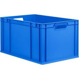 Sch&auml;fer Shop Sch&auml;fer Shop Pure Eurobox Serie Economy, Griffe offen, Kunststoff, B 600 x T 400 x H 320 mm, 65 l, blau