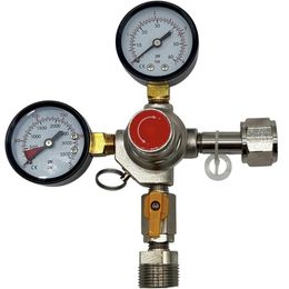 ich-zapfe Druckminderer, Druckregler, Druckreduzierventil - CO2 f&uuml;r Bier Zapfanlage 3 bar, 1-leitig