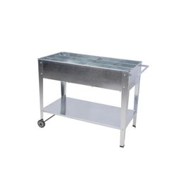 Garden Pleasure Hochbeet 'Mariegold' Stahl silbern 51,5 x 80 x 101,5 cm