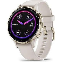 Garmin Venu 3S 41 mm softgold am Silikonarmband ivory [Wi-Fi]