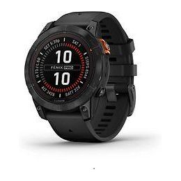 Garmin Fenix 7 Pro 47mm schiefergrau mit Silikonarmband schwarz [Wi-Fi, Solar Edition]