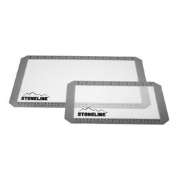 Stoneline&reg; Backmatten-Set, 2-teilig, aus Silikon, mit Hilfslinien und Umrechnungstabellen internationaler Ma&szlig;angaben