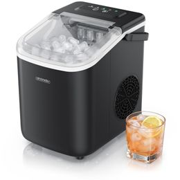 arendo Eisw&uuml;rfelmaschine, Ice Maker Eisw&uuml;rfelbereiter, max. 12kg Eisw&uuml;rfe pro Tag, 1,1L Beh&auml;lter, schwarz/transparent