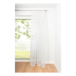ONDECO Schlaufenschal Soft Gardinen Blickdicht Vorhang Schlafzimmer 1er Set Farbe: Wei&szlig;, Gr&ouml;&szlig;e: 135x300 cm