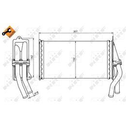 NRF W&auml;rmetauscher, Innenraumheizung EASY FIT 58037 f&uuml;r RENAULT