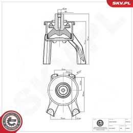 ESEN SKV Lagerung, Motor 75skv215 hinten f&uuml;r VW