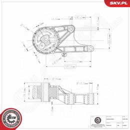 ESEN SKV Lagerung, Motor 75skv138 vorne f&uuml;r Opel GM