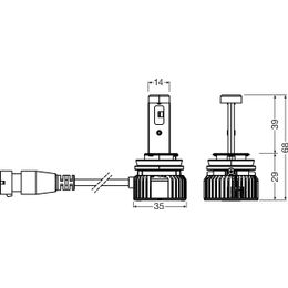 Osram Gl&uuml;hlampe, Abbiegescheinwerfer Night Breaker LED H11 ECE 64211dwnbsmece2hb