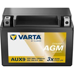 Varta Starterbatterie DYNAMIC AUX 12 V, 9 Ah, 130 A 509106013k262 12V 68Ah 130A f&uuml;r Volvo