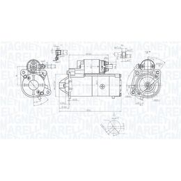 MAGNETI MARELLI Starter 063721454010 f&uuml;r Chrysler MITSUBISHI VW